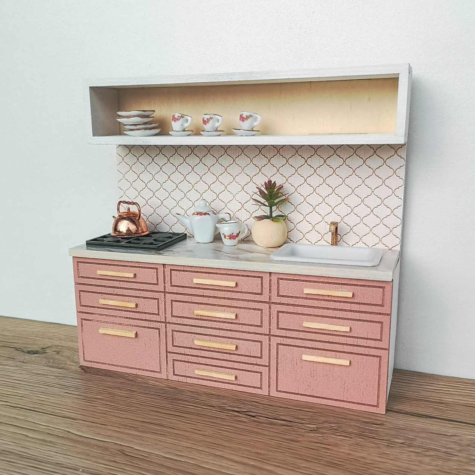 Miniature Dollhouse Kitchen 1:12 Scale Miniature Furniture - Etsy