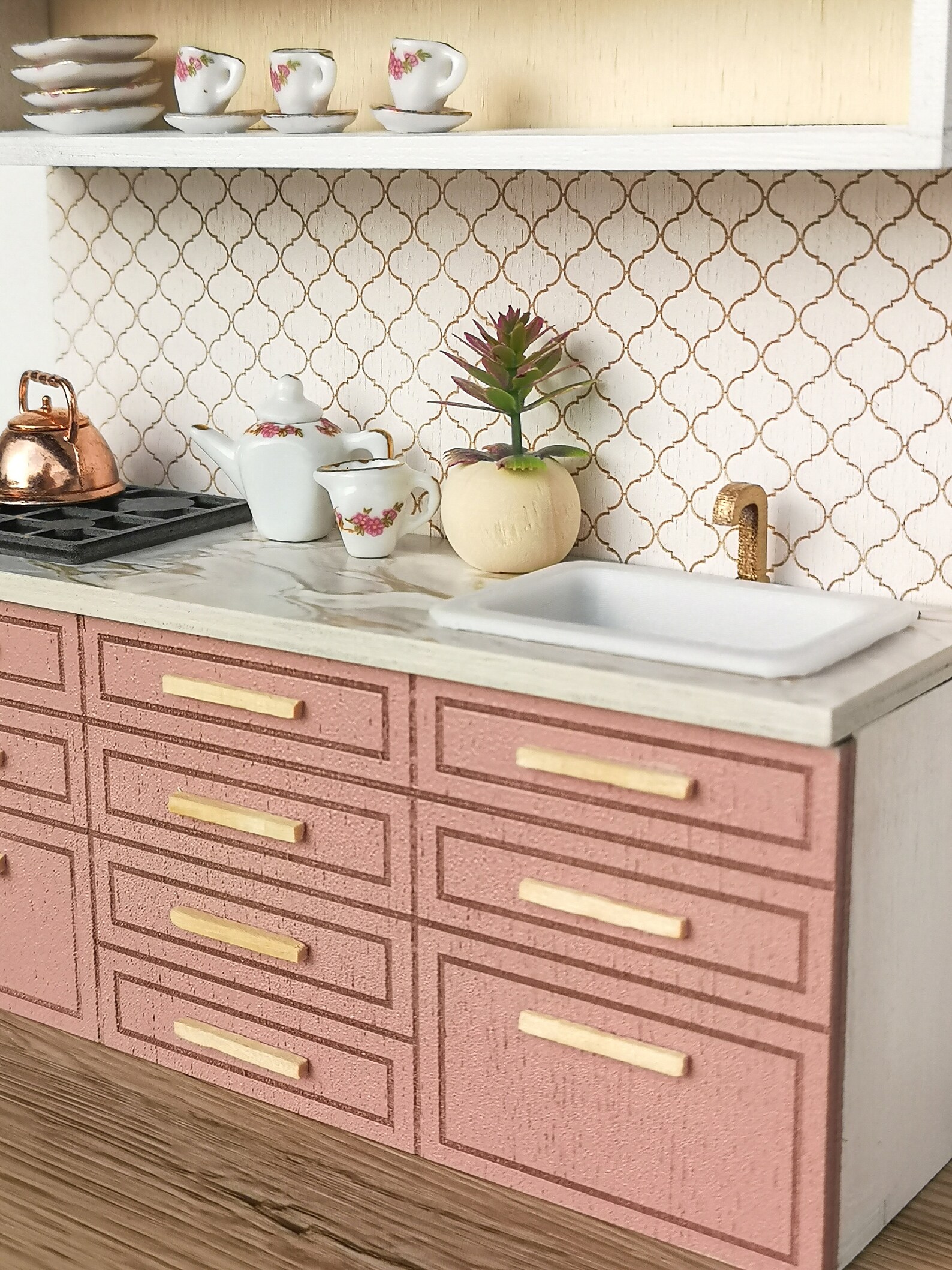 Miniature Dollhouse Kitchen 1:12 Scale Miniature Furniture - Etsy