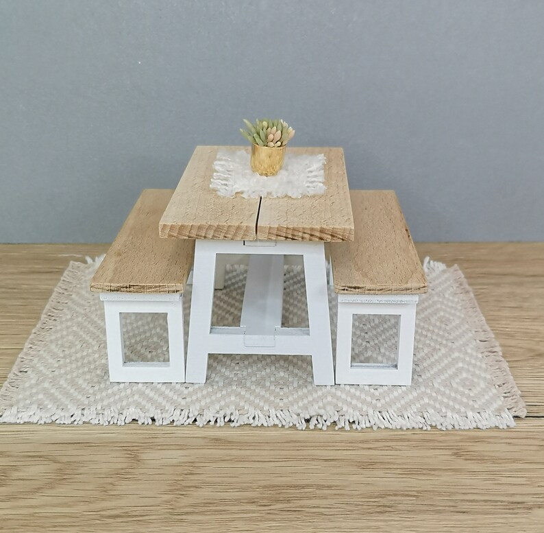 Miniature Dining Set 1:12 Scale Modern Miniature Dollhouse - Etsy