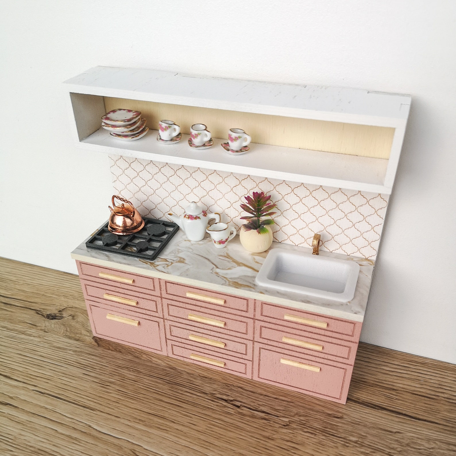 Miniature Dollhouse Kitchen 1:12 Scale Miniature Furniture - Etsy