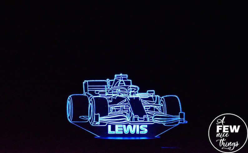 Buy Personalised F1 Night Light: LED Formula 1 Car Light Stand Online ...
