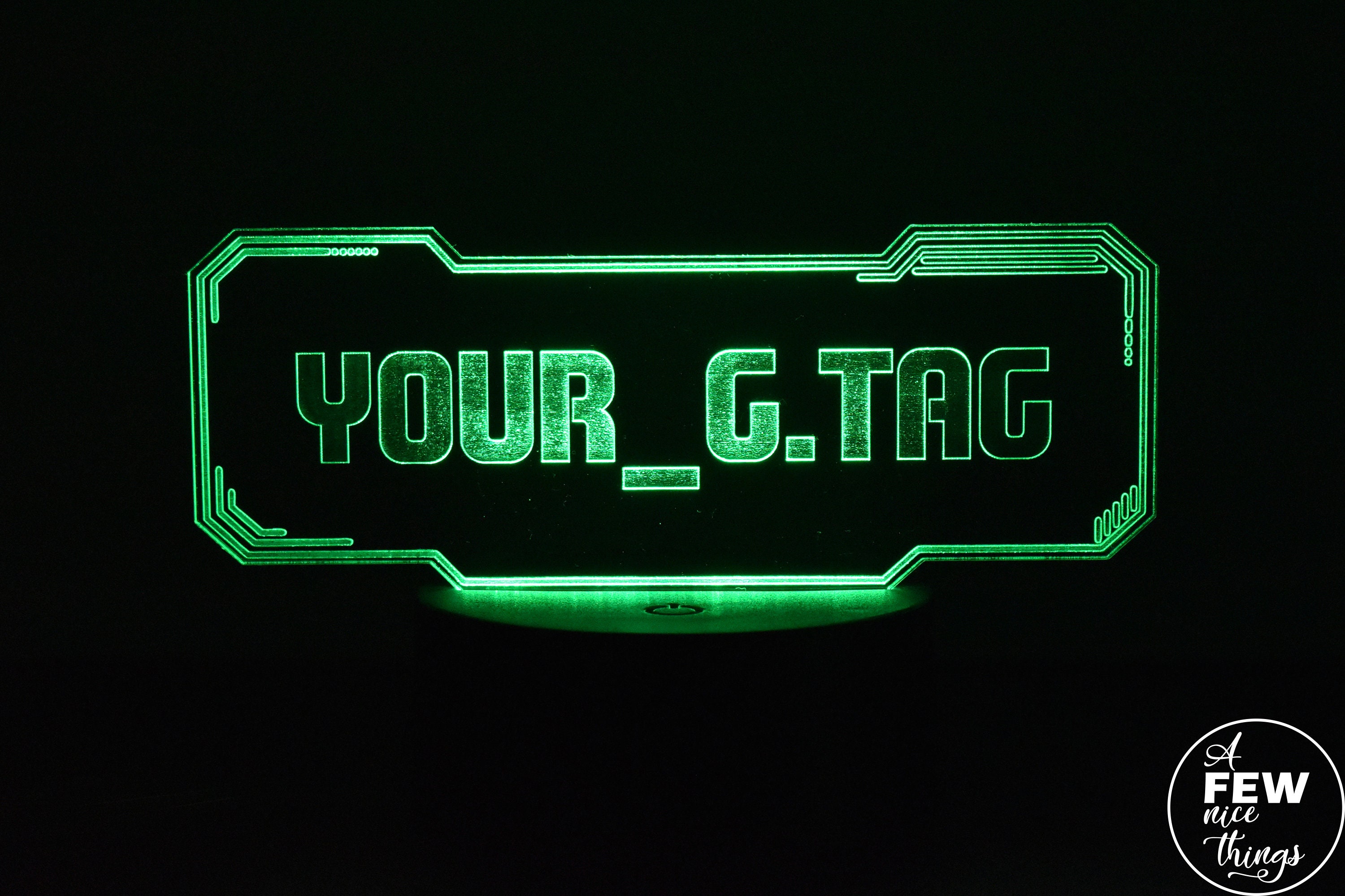 Gamertag Light Personalised Gamer Tag Nightlight Custom - Etsy UK
