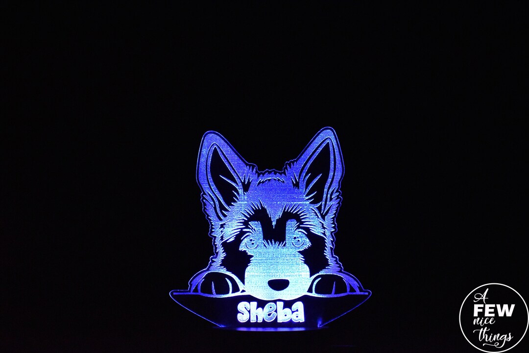 Personalised German Shepherd LED Night Light - Dog Puppy Gift - Etsy