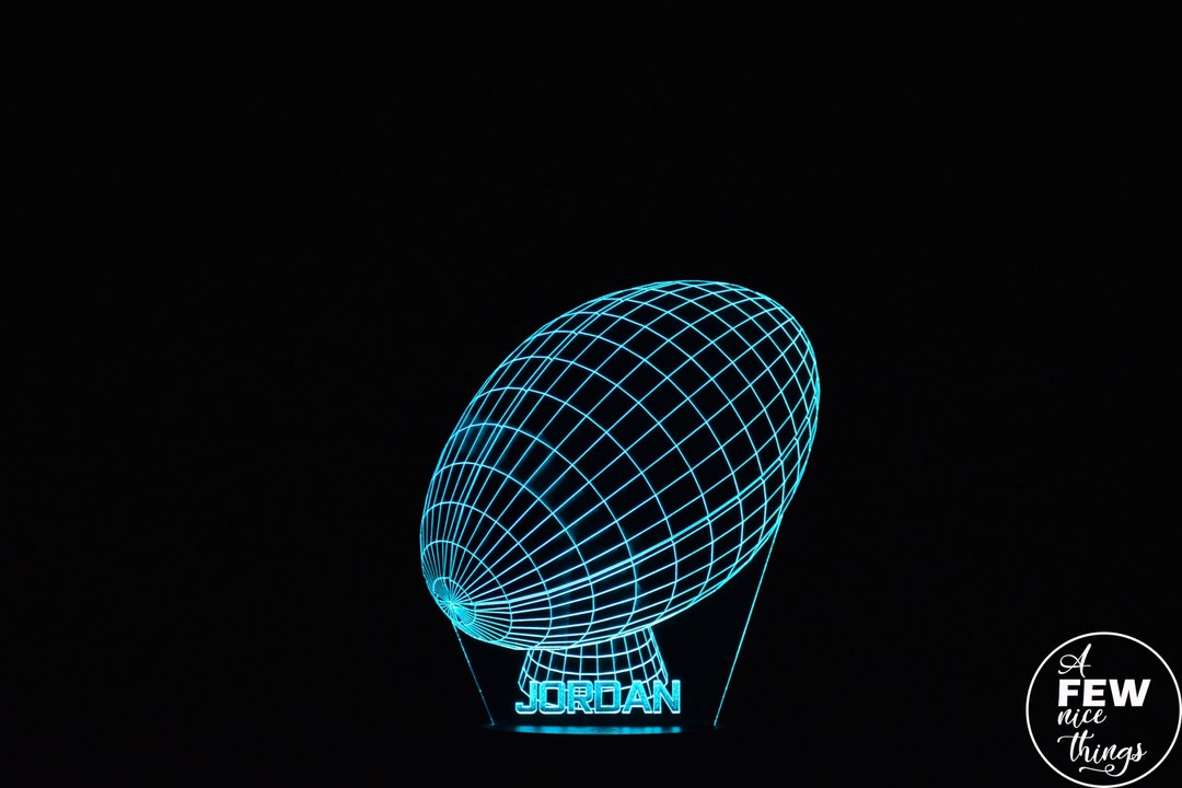 Personalised Rugby Night Light | Rugby Light Stand | LED Light | Sports ...