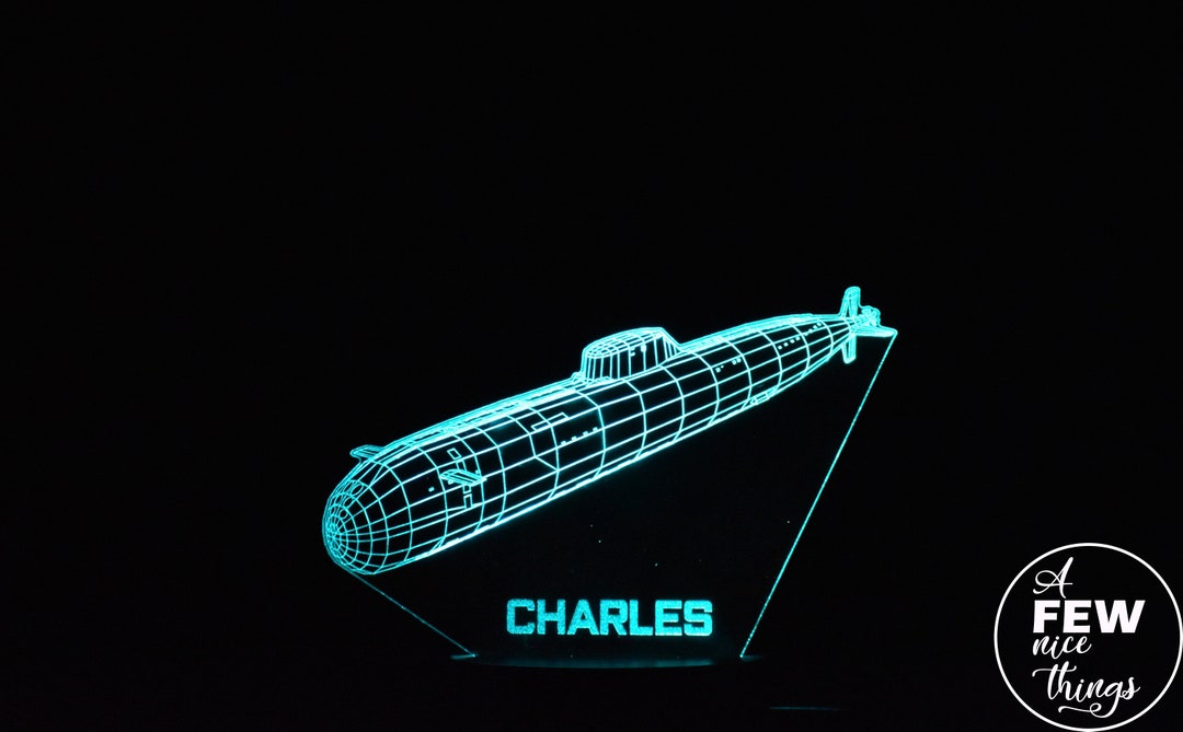 Personalised Submarine Night Light | Boat Light | LED Light | Bedroom ...