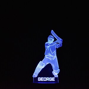 Personalised Cricket Night Light: LED Ball & Bat Light - Etsy UK