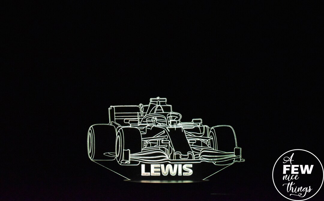 Personalised Formula 1 Night Light | F1 Light Stand | LED Light ...