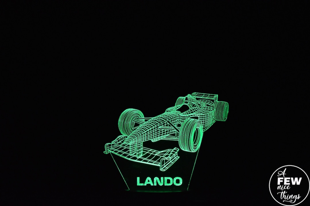 Personalised Formula 1 Night Light | F1 Light Stand | LED Light ...