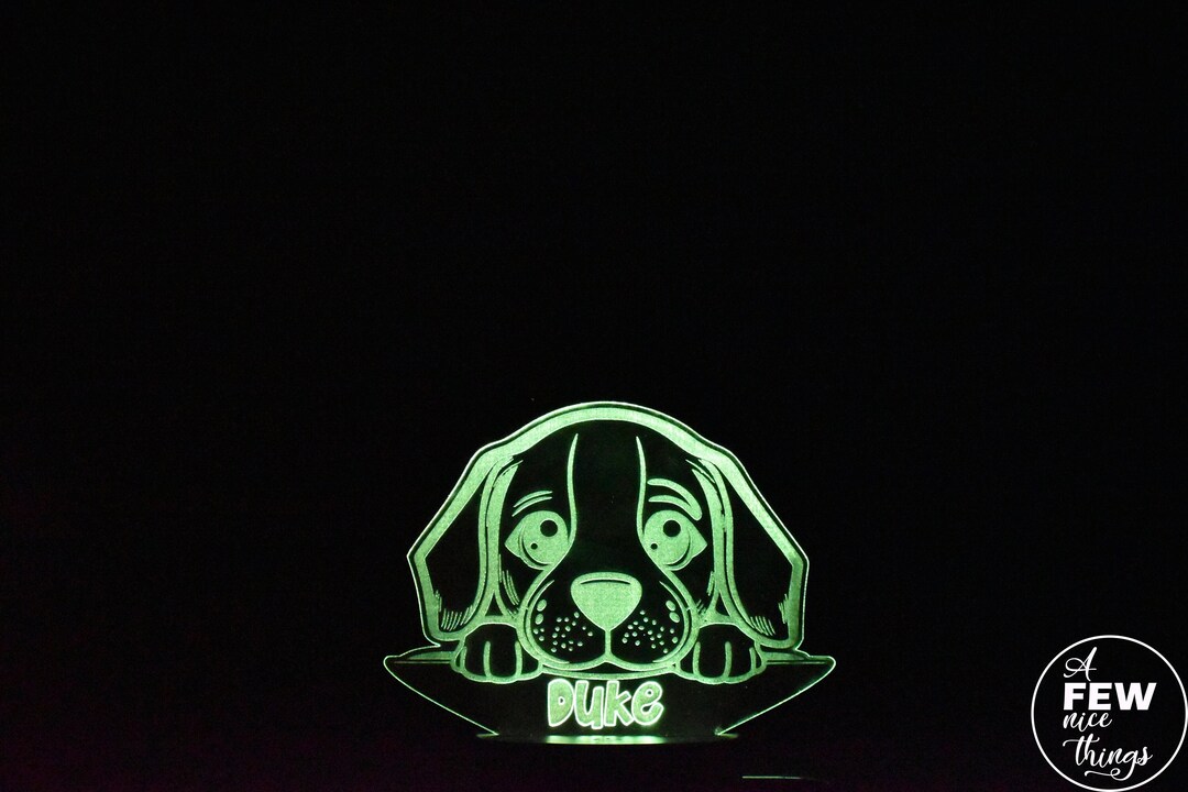 Personalised Beagle Night Light | Animal Light Stand | LED Light | Dog ...