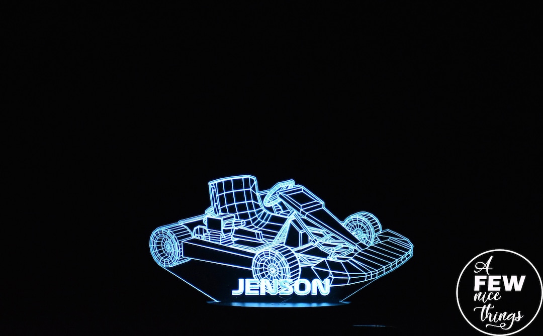 Personalised Go Kart Night Light | Go Kart Light Stand | LED Light ...