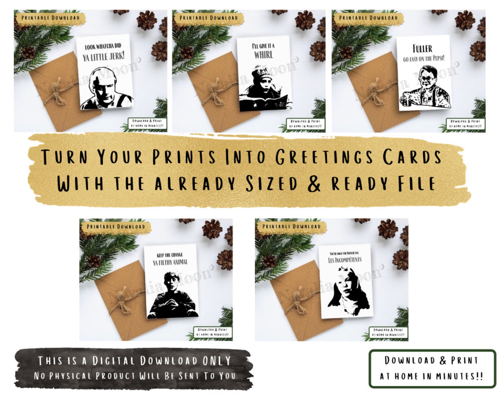 Home Alone Inspired Artwork Print Bundle Download & Print at Home in ...