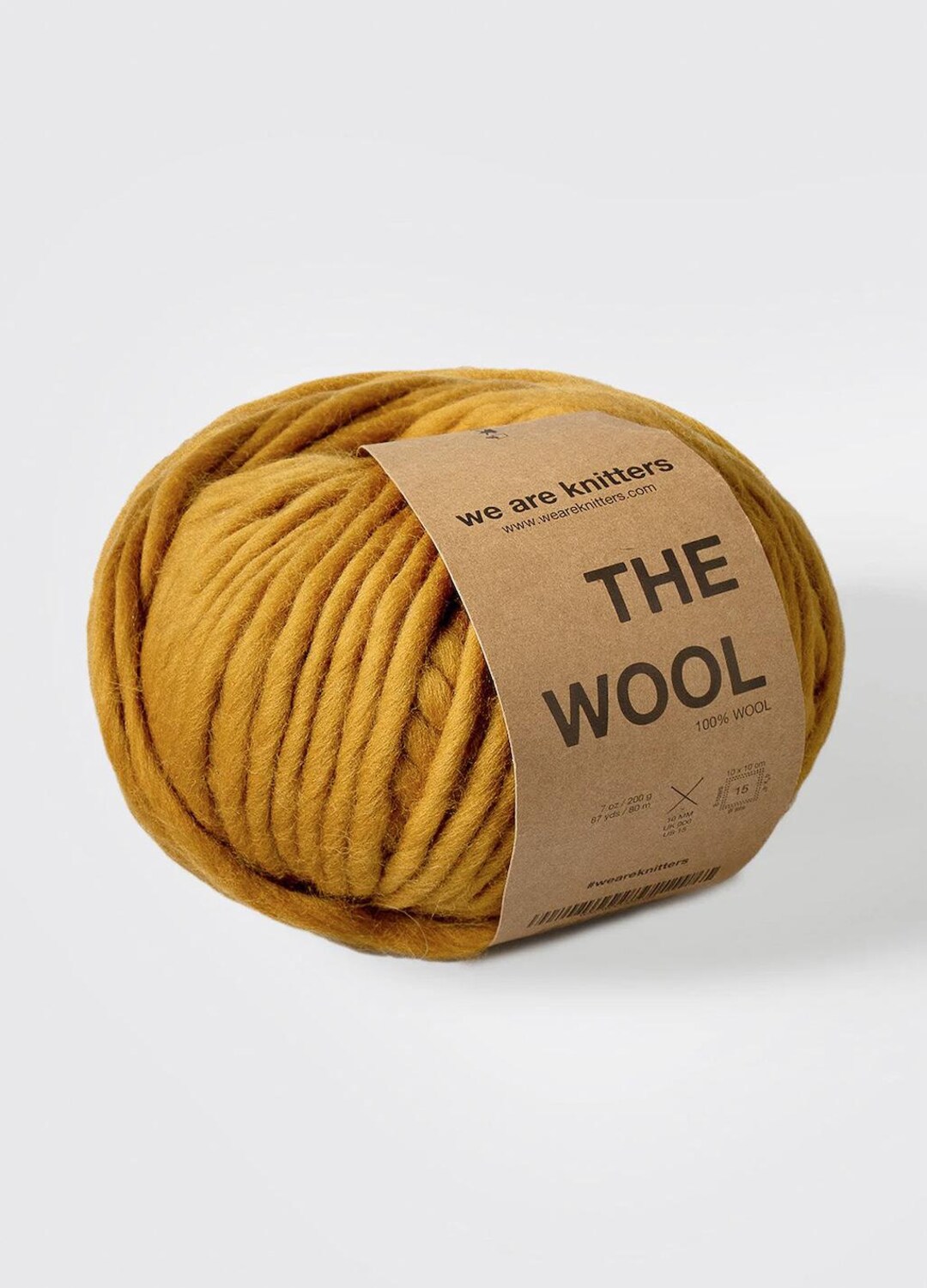 The Wool From We Are Knitters in Ochre Color, Peruvian Super Bulky Yarn ...