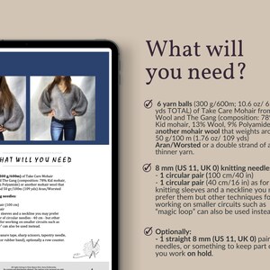 KNITTING PATTERN (PDF) for an Oversize Elegant Mohair Sweater for Women ...