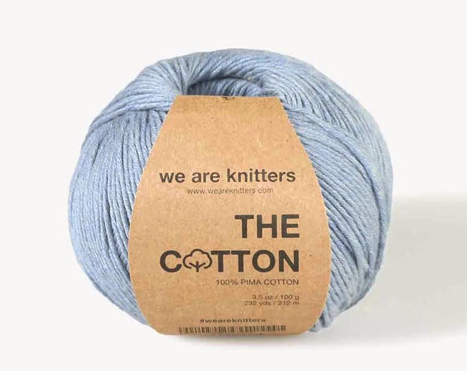 The Cotton From We Are Knitters in Denim, 100% Peruvian DK Yarn, Soft ...