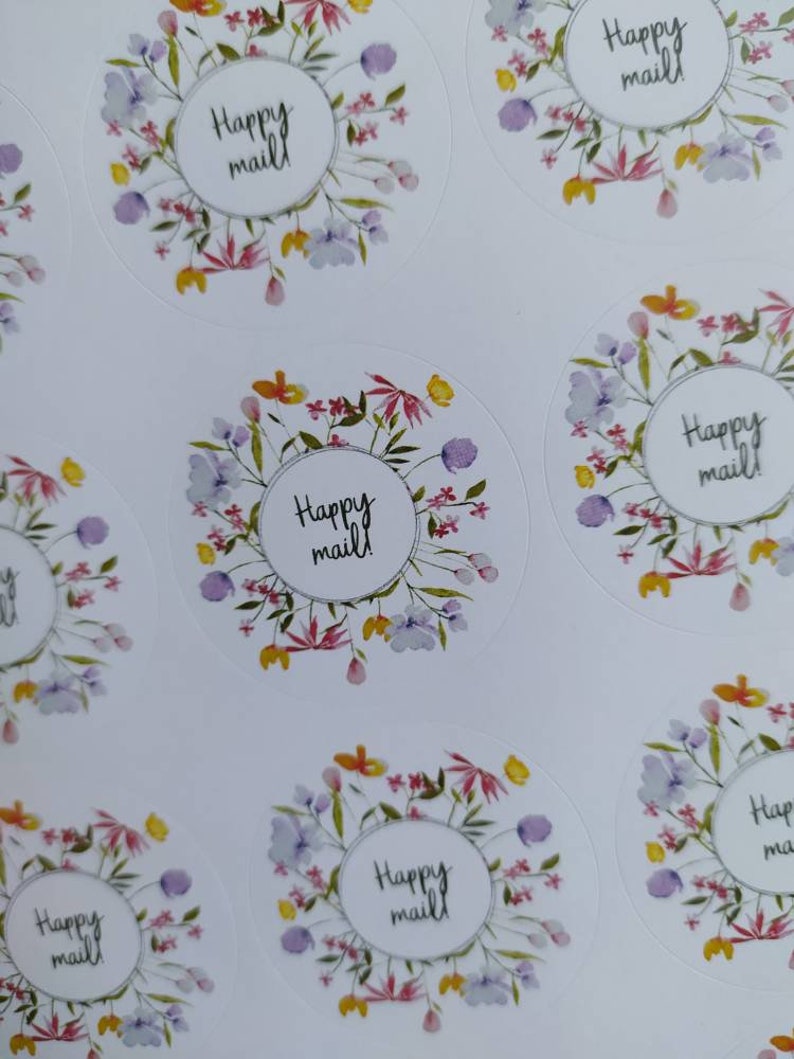 Scrapbooking Craft Supplies & Tools Happy mail floral flower 35mm 1.4 ...