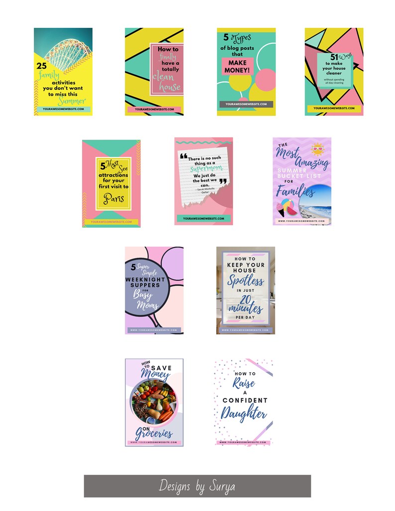 25 Eye Catching Canva Templates for Pinterest - Etsy