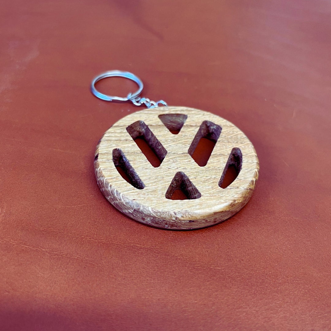 Solid Oak VW Cutout Logo Keyring. Perfect Gift for VW Lovers - Etsy