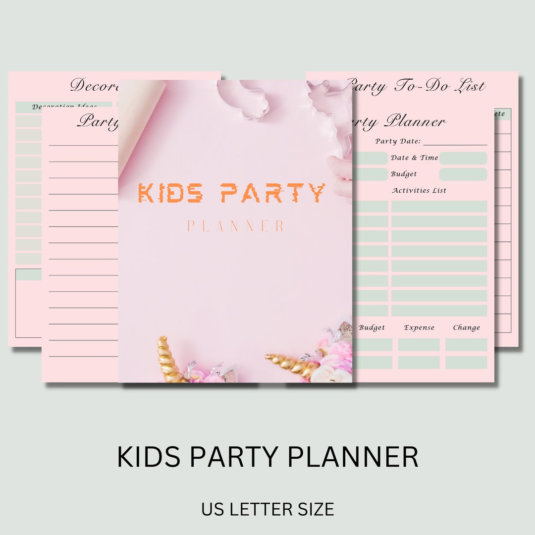 Kids Birthday Party Checklist Printable, Kids Party Planner Printable ...
