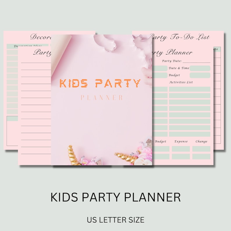 Kids Birthday Party Checklist Printable, Kids Party Planner Printable ...