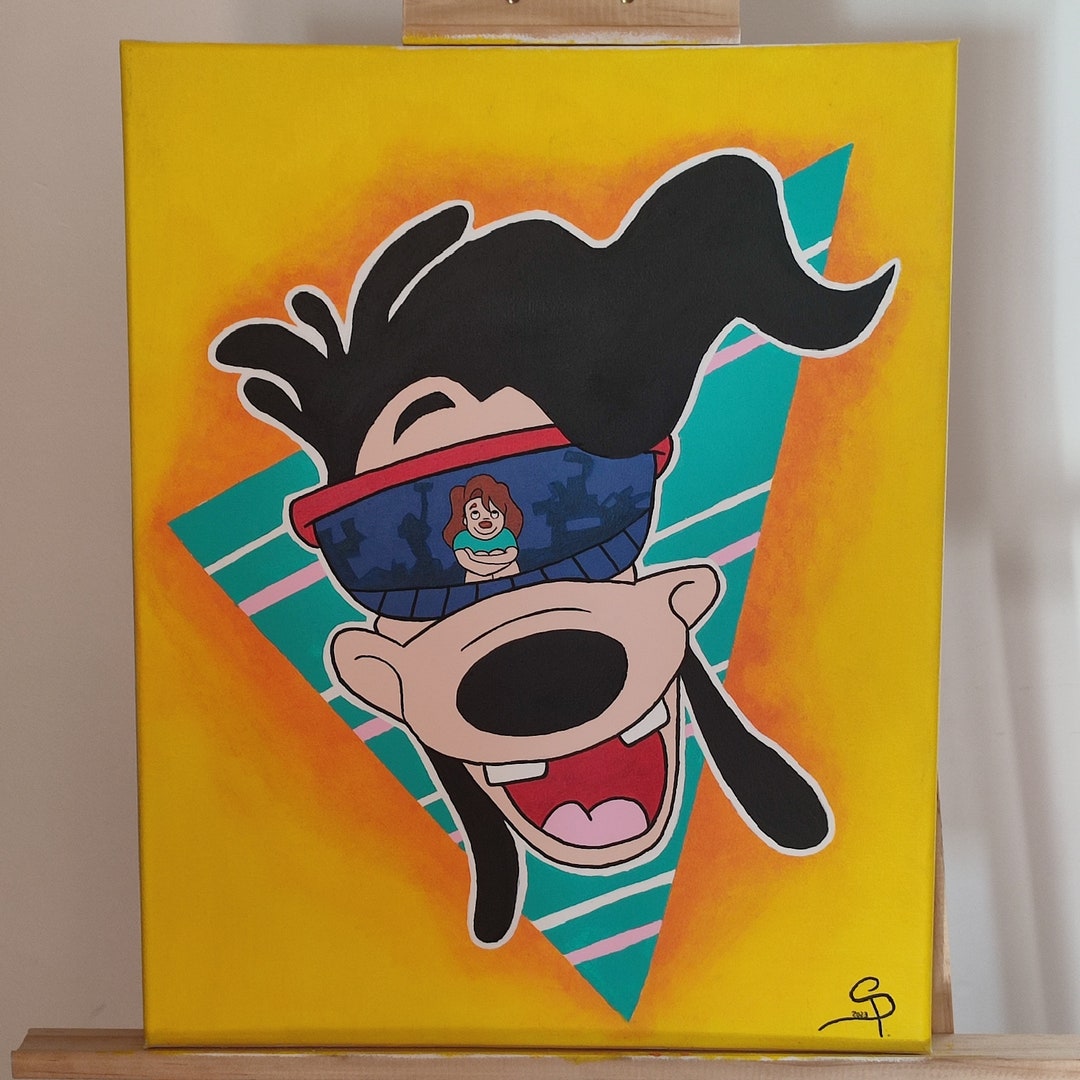 Max Painting Disney Goofy and Son - Etsy