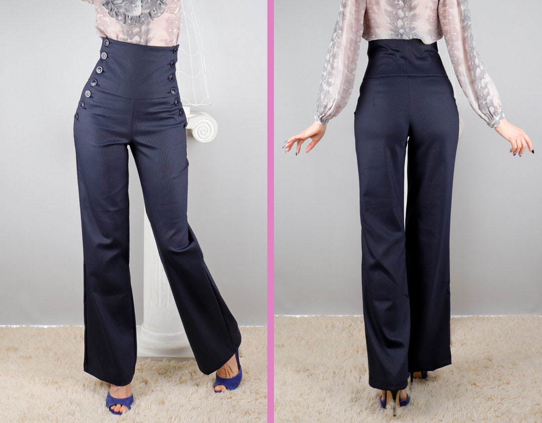 High Waist Stretch Corset Pants Just Under the Bust, Double Side ...
