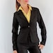 One Button Suit Jacket, Simple Blazer With Lining, Stretch Blazer, Welt ...