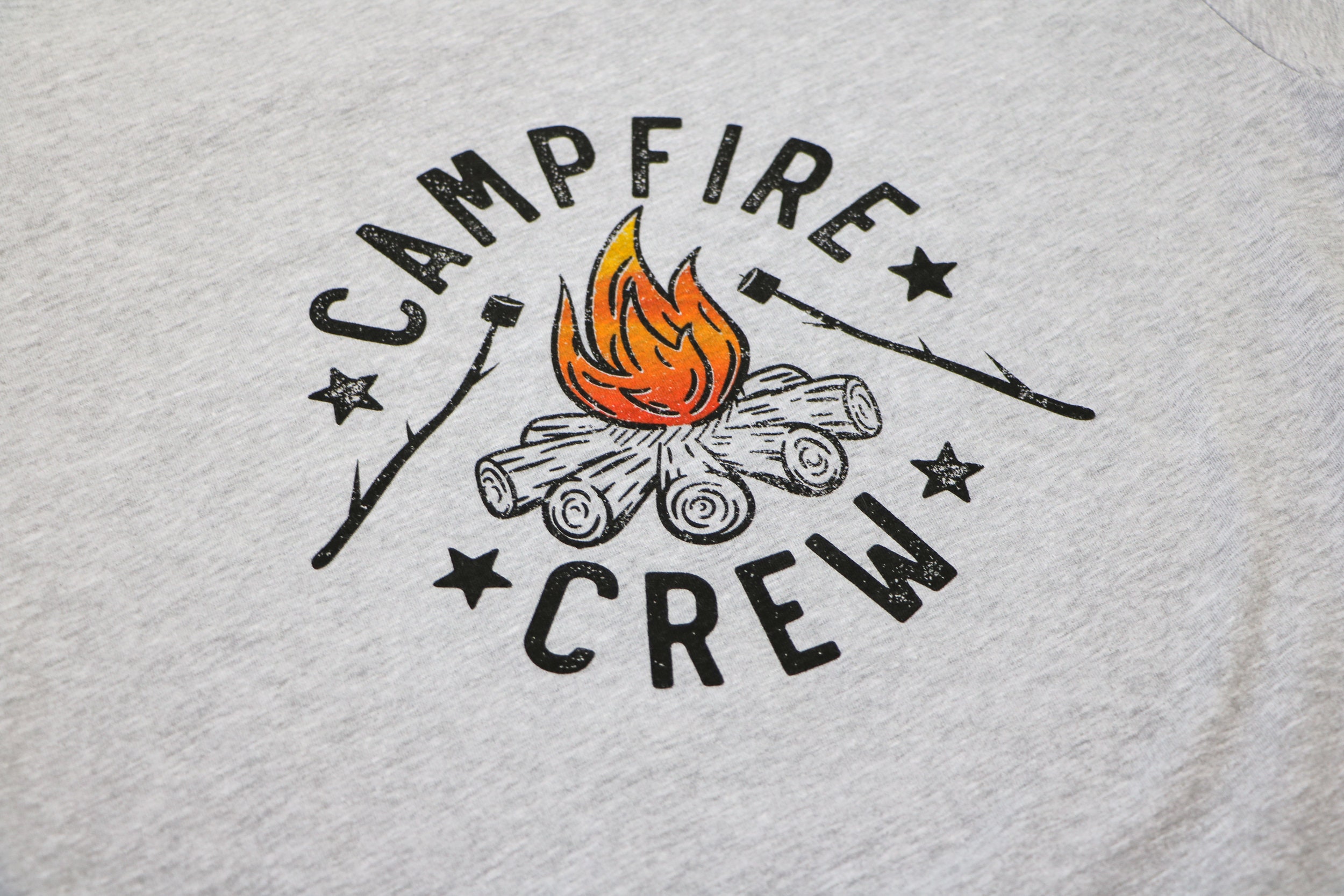 Campfire Crew Shirt, Camping Soft Graphic Tee, Firepit Tshirt, Outdoor ...
