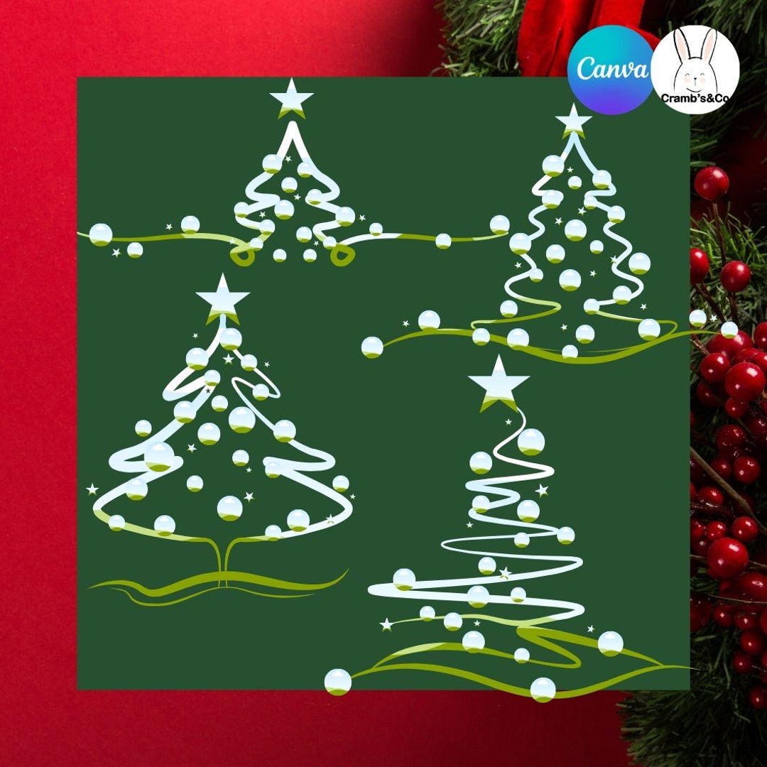 Christmas Tree Photo Collage CANVA Frames (digital Download) - Etsy