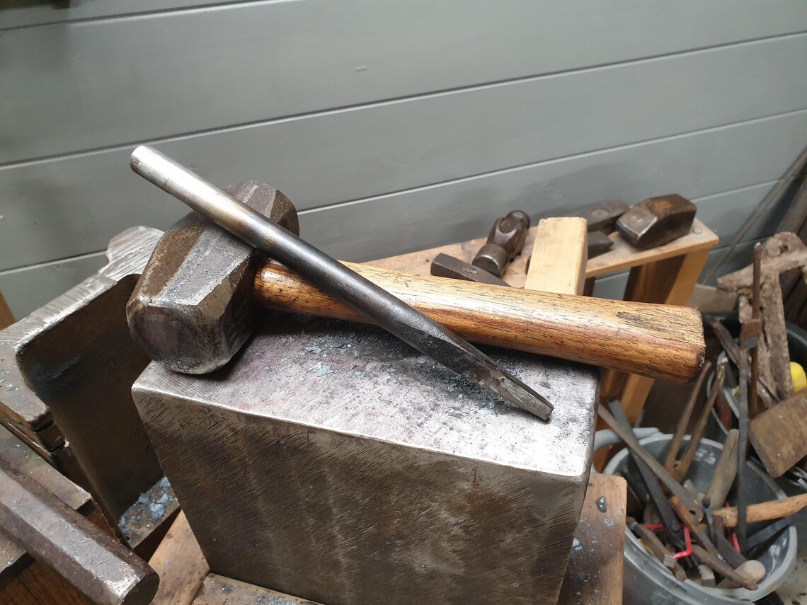 Blacksmith's Square Punch (EN 19, Hand Forged, Heat Treated) - Etsy