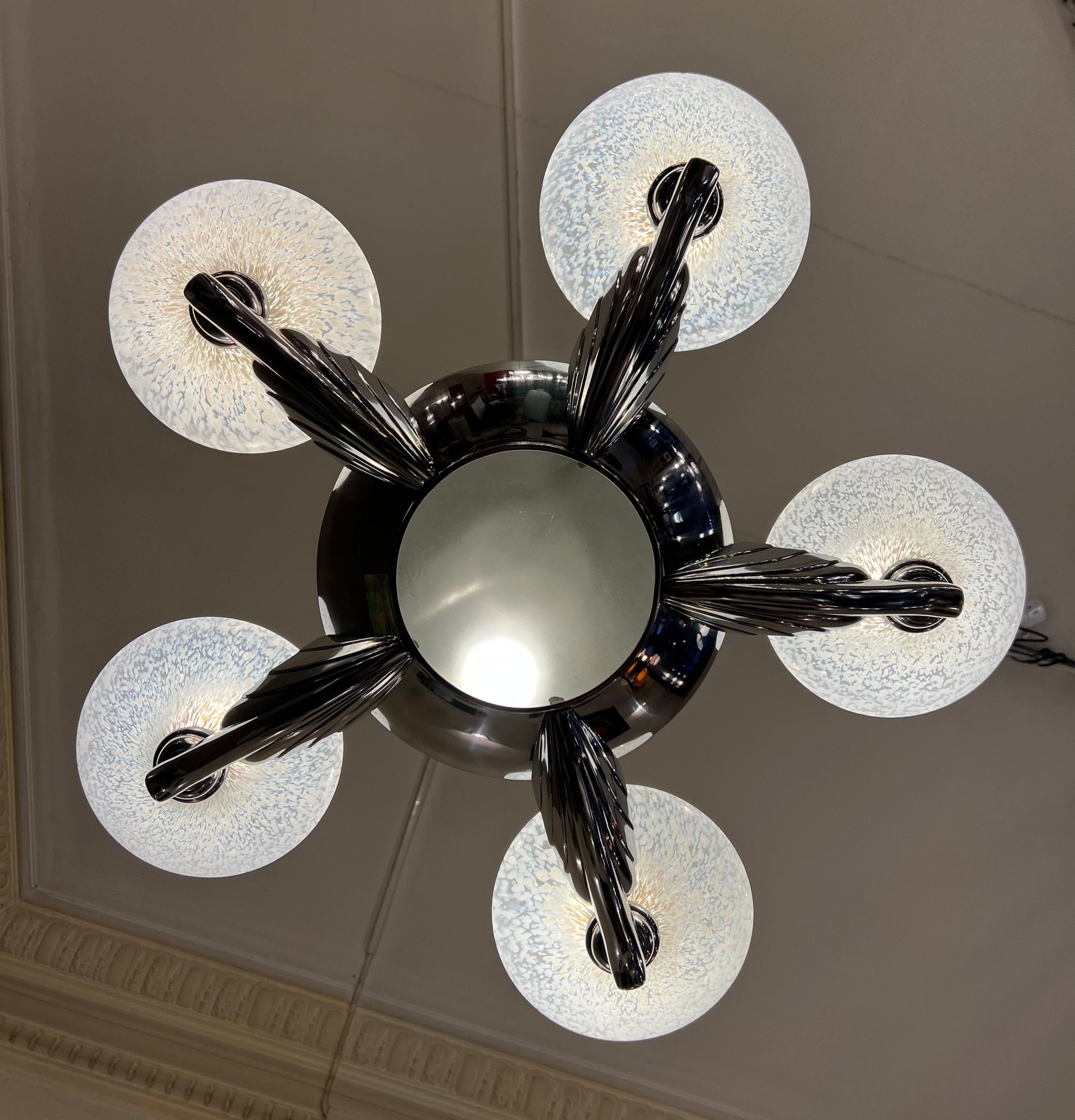 Splendid Art Deco Streamline Chandelier Verrerie De Clichy - Etsy