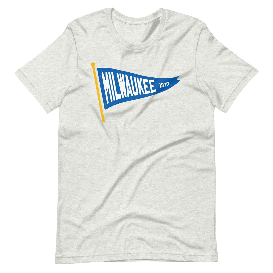 Milwaukee Baseball Tshirt, Milwaukee Pennant Shirt, Vintage Milwaukee ...