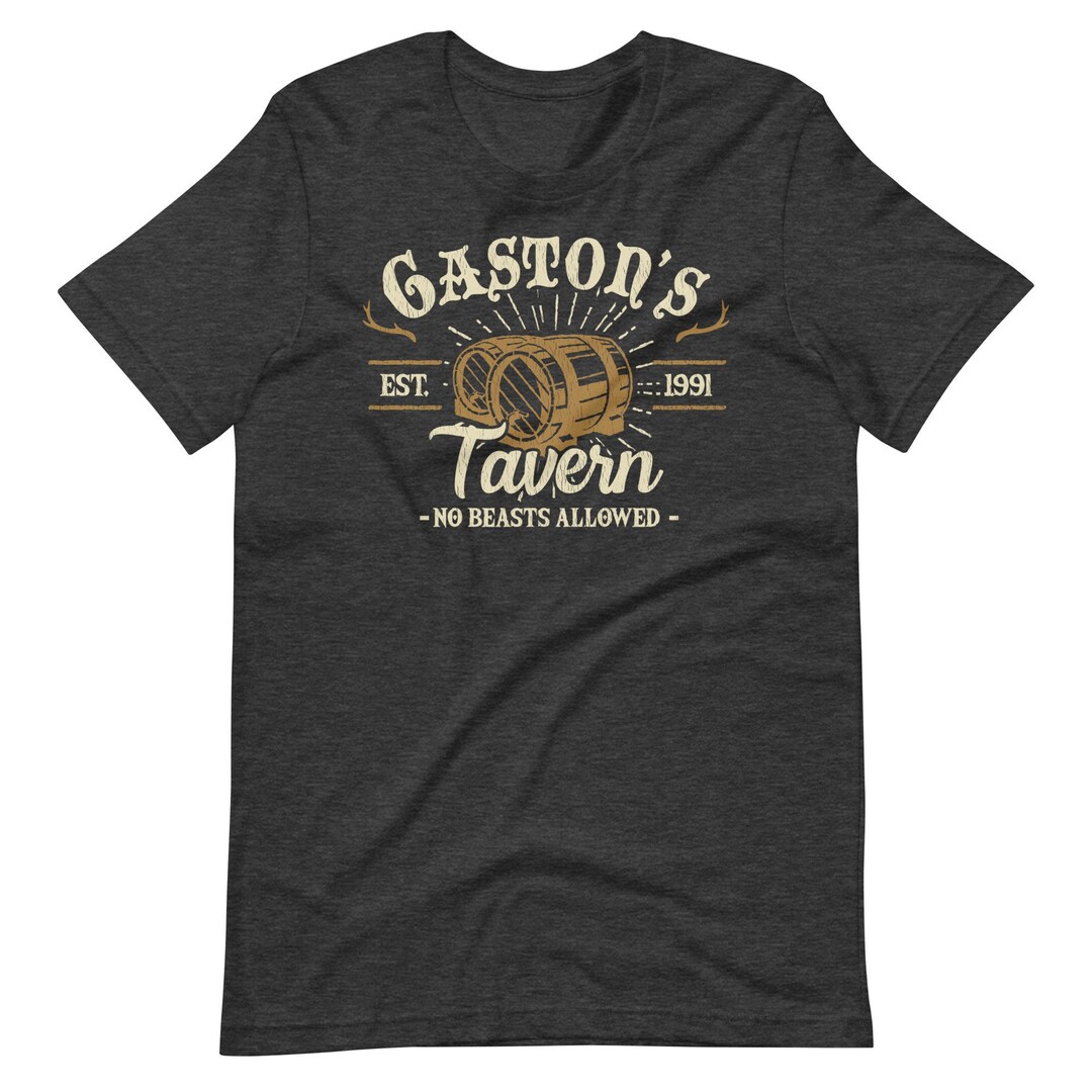 Gaston's Tavern T Shirt, Beauty and the Beast Shirt, Men's Disney Theme ...