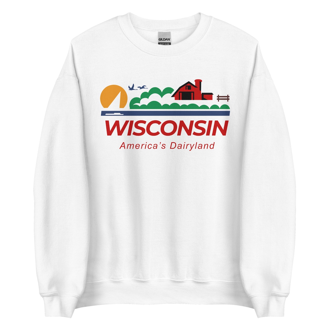 Wisconsin License Plate Sweatshirt, Wisconsin Dairyland Shirt ...