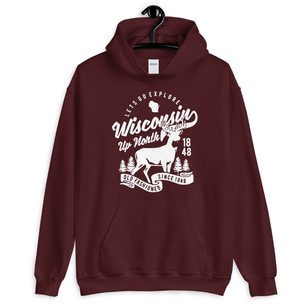 Wisconsin Hoodie, Vintage Wisconsin Sweatshirt, Wisconsin Old Fashioned ...