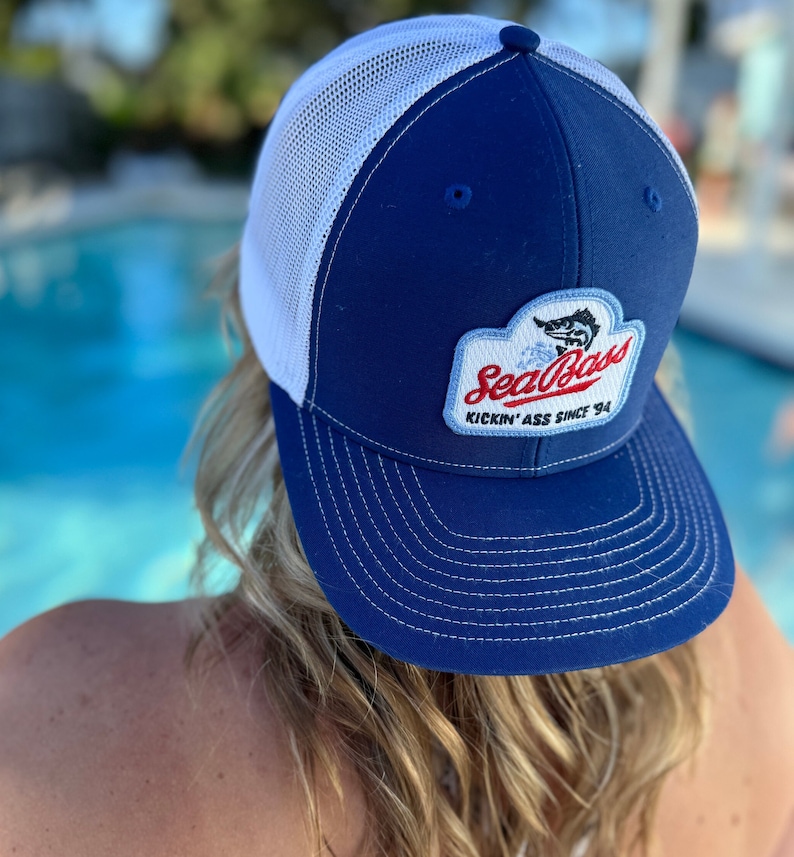 Dumb and Dumber Sea Bass Hat, Funny Patch Trucker Hat, Snapback Patch ...