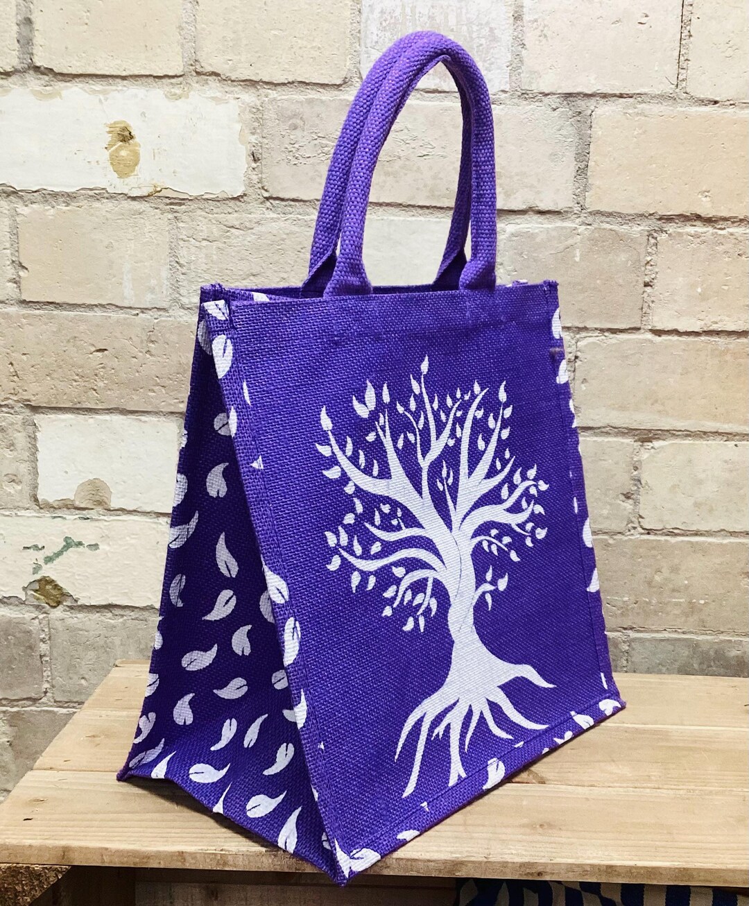 Fair Trade Jute Shopping Bag: Tree of Life Eco Shopper - Etsy