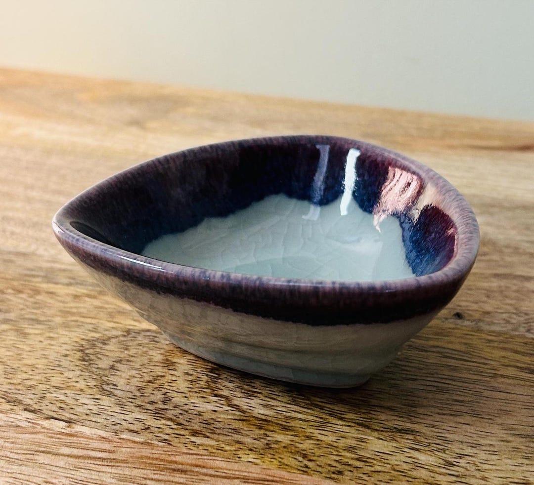 Handmade Ceramic 3 Point Dish / Jewellery Dish / Trinket Dish / Incense ...