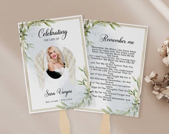Funeral Program Angel Wings - Etsy