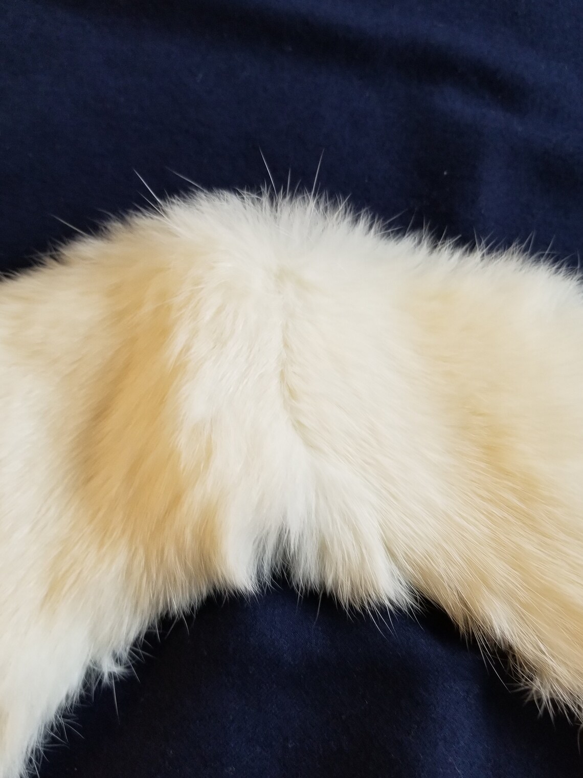 Beautifully White Rabbit Fur Collar Vintage Fur Collar Fur | Etsy