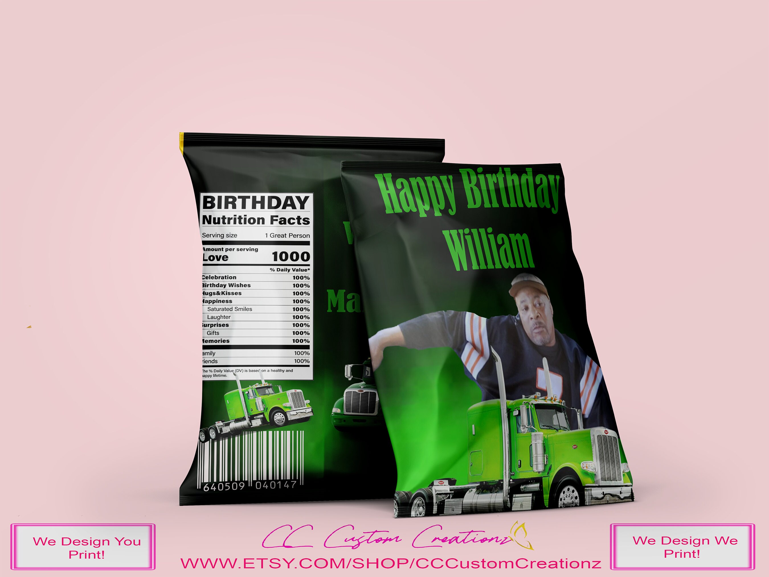 Unfilled Custom Chip Bags (any Theme Available) - Etsy