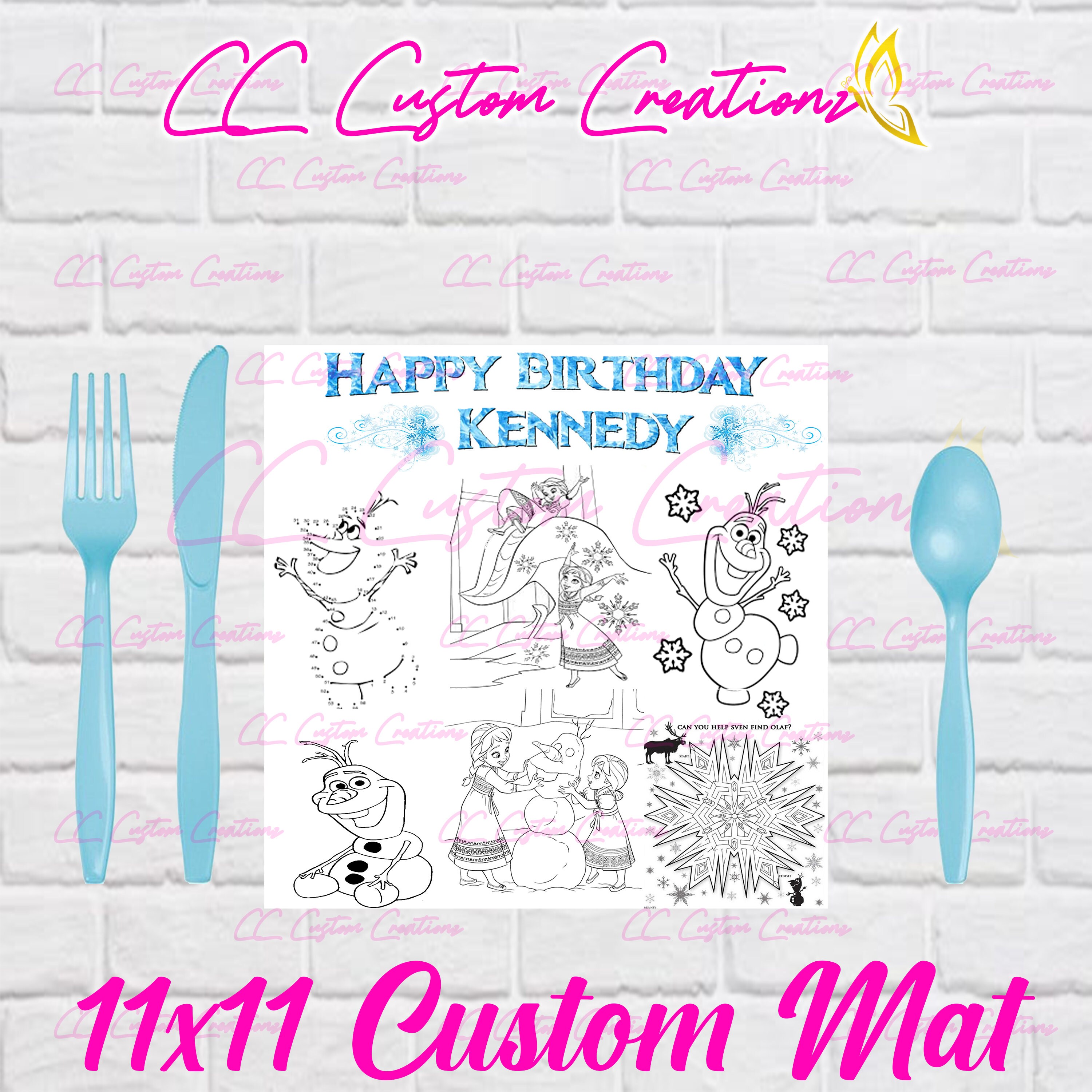 Custom Coloring/ Activity Mat - Etsy