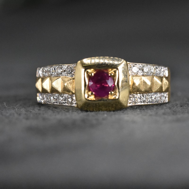 Mens Ruby Ring - Etsy