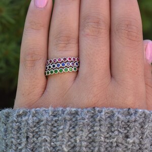 TSAVORITE GARNET RING, Gold Garnet Band, Dainty Tsavorite Ring, Promise ...