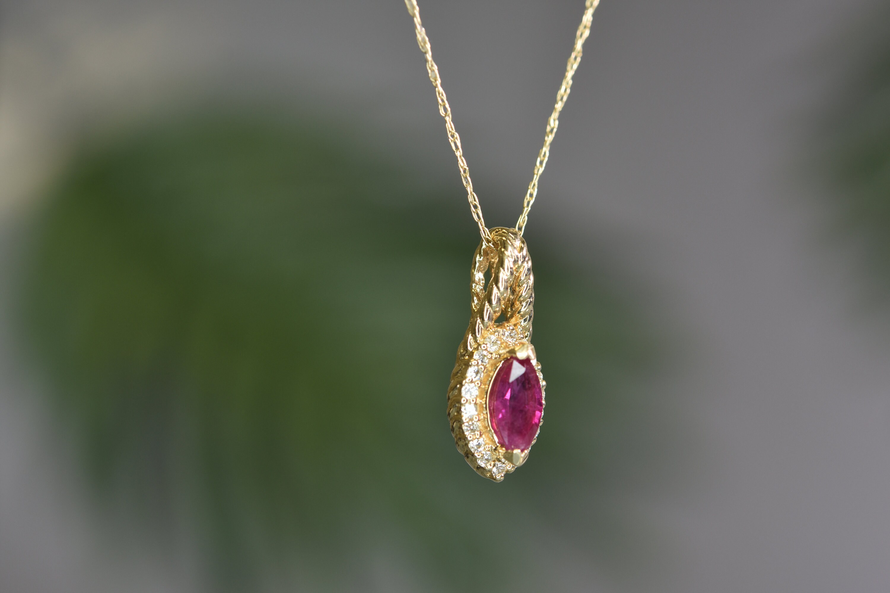 NATURAL RUBY Pendant in 14kt Gold, Ready to Ship Gift, Jewelry Gift ...