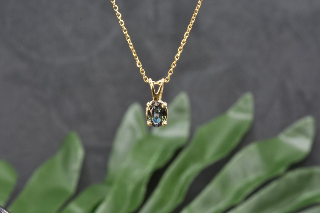 Color Changing Alexandrite Necklace in 14k Gold, Ready to Ship Gift ...