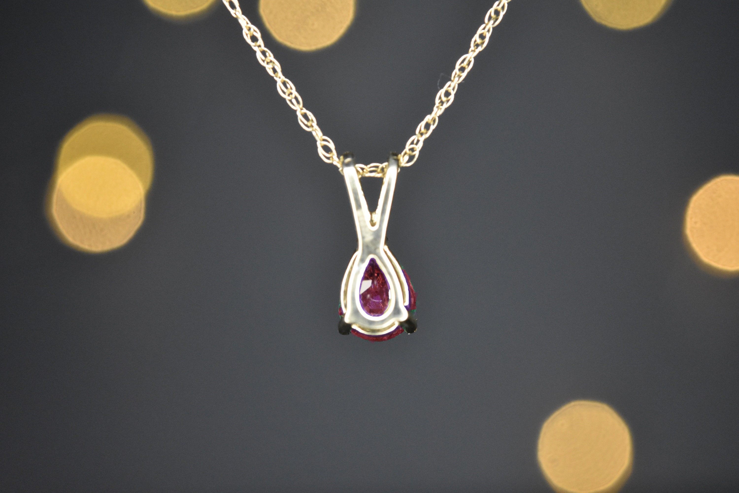 Pear Shape NATURAL RUBY NECKLACE Jewelry Gift Dainty Ruby - Etsy
