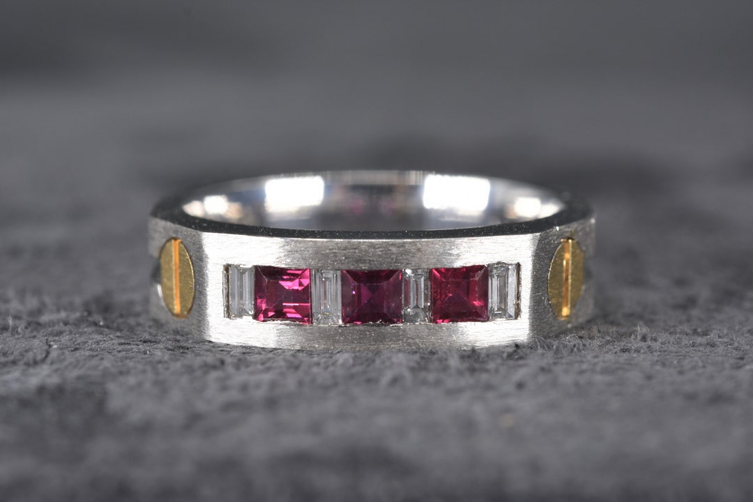 Mens Ruby Ring in 14k Solid Gold, Jewelry Gift for Him, Rings for Men ...