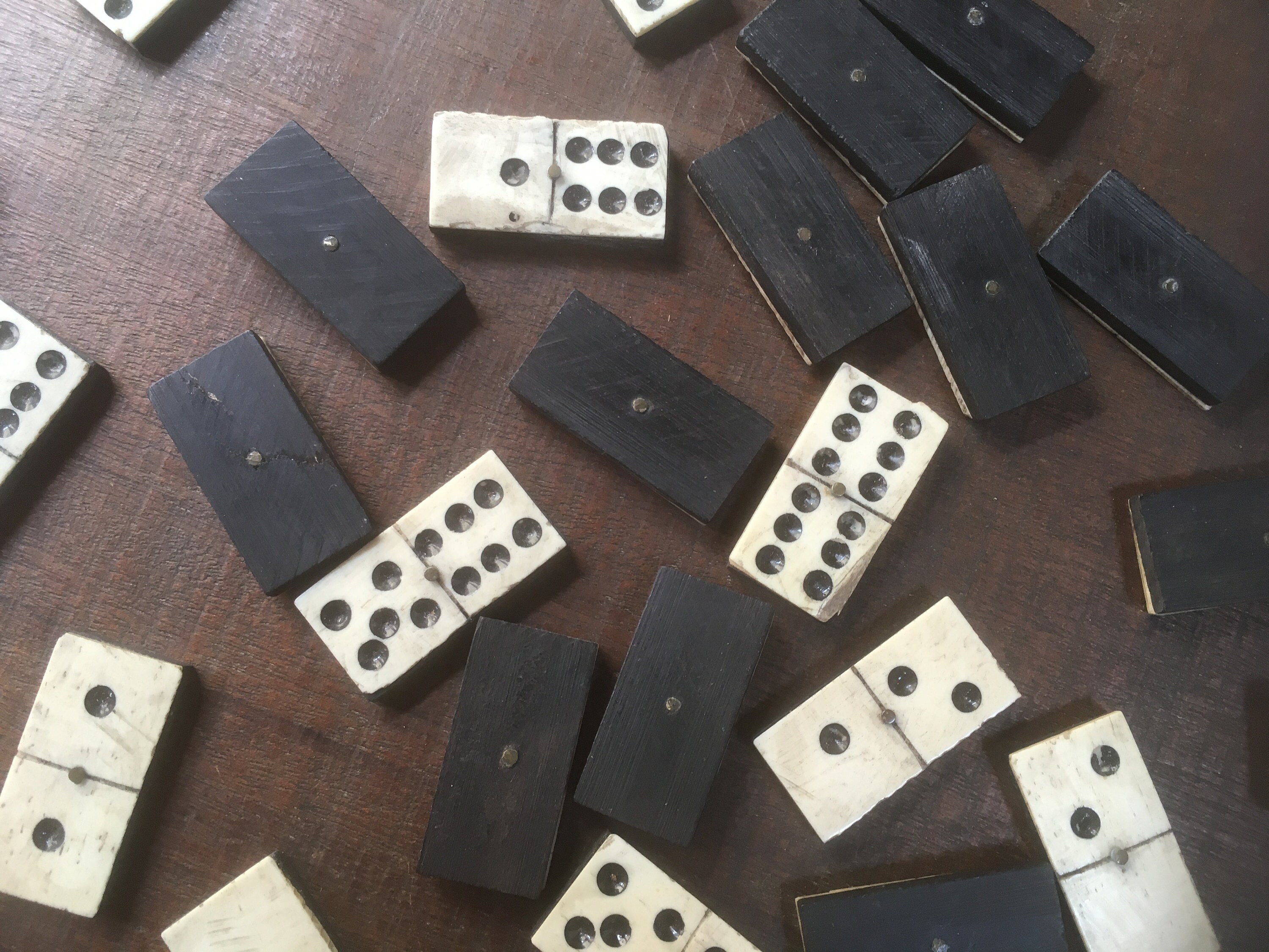 Ensemble de dominos antiques fabriqués à la main - Etsy France