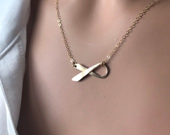 Personalized Breast Cancer Awareness Ribbon Necklace Sideways | Etsy