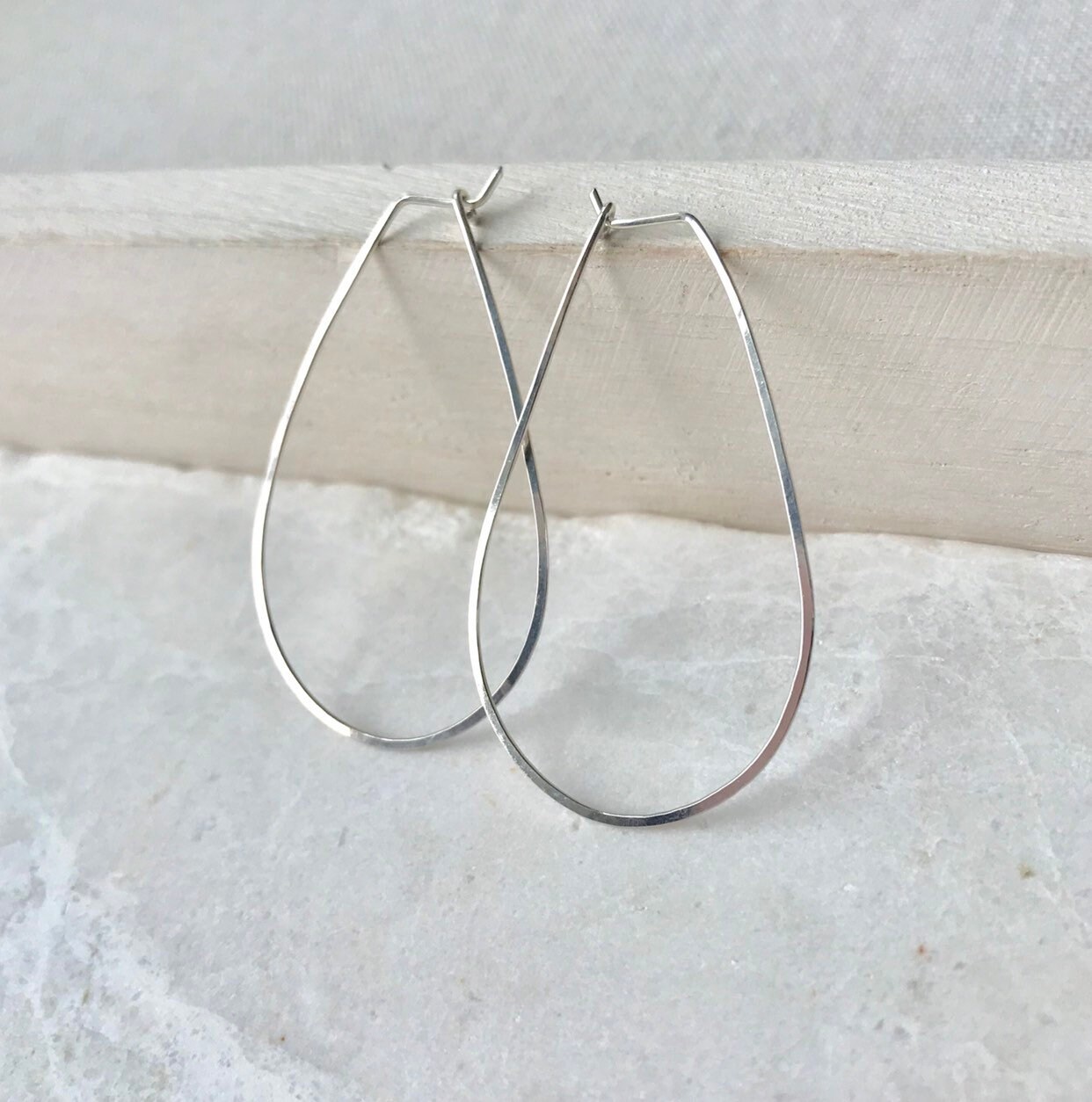 14k Gold Filled Large Teardrop Hoops Large Hoop Earrings | Etsy